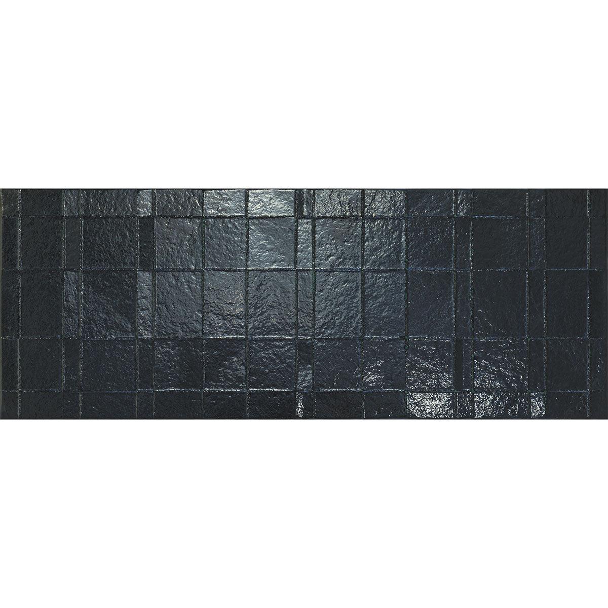 Elements Cobalt Frame Textured Ceramic Tile | Tile Club