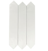Picchetto White Matte Ceramic Picket Tile | Tile Club