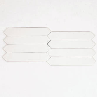 Picchetto White Matte Ceramic Picket Tile | Tile Club