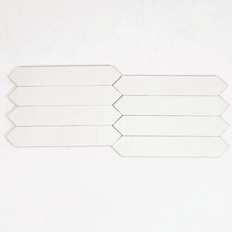 Picchetto White Matte Ceramic Picket Tile | Tile Club