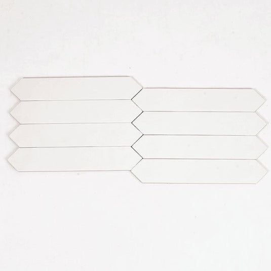 Picchetto White Matte Ceramic Picket Tile | Tile Club