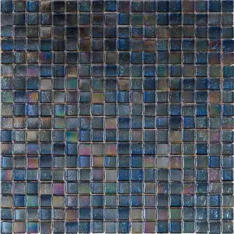 Metallic Deep Blue Foiled Squares Glass Tile Sample Swatch | Free ...