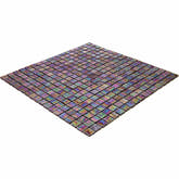 Pearlescent Oil Slick Squares Glass Tile | Elegant Wall, Backsplash