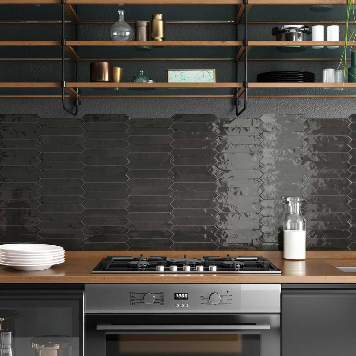 Picchetto Graphite Gloss | Online Tile Store with Free Shipping on ...