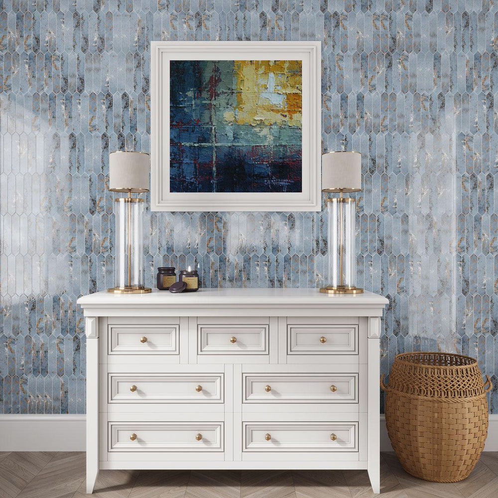 Picchetto Rustic Blue Ceramic Picket Tile | Tile Club