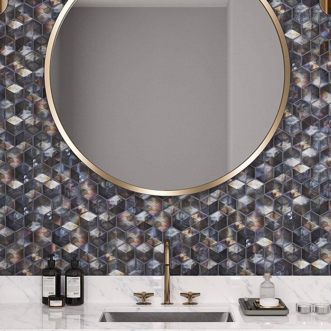Prism Cast Glass | Dimensional Glass Mosaic TIles