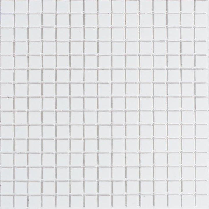 Pure White Squares Glass Pool Tile | Neutral Backsplash, Bathroom
