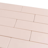 Groove Pink Gloss Ceramic Subway Tile | Tile Club