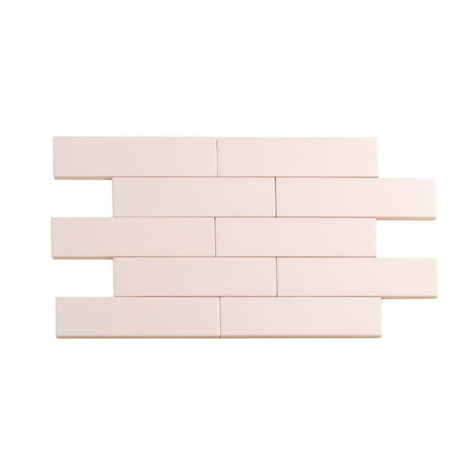Groove Pink Gloss Ceramic Subway Tile | Tile Club
