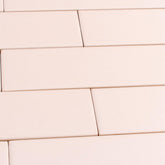 Groove Pink Gloss Ceramic Subway Tile | Tile Club