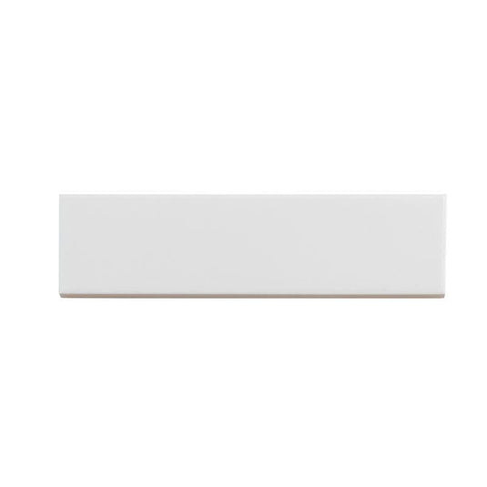 Groove White Matte Ceramic Subway Tile | Tile Club