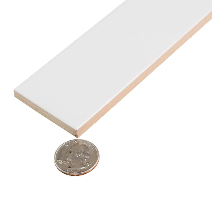 Groove White Matte Ceramic Subway Tile | Tile Club