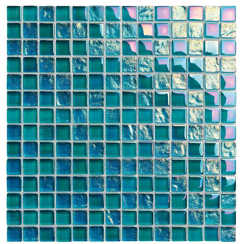 Neptune Turquoise Glass Mosaic Tile 1X1 | Alttoglass Swimming Pool Tile