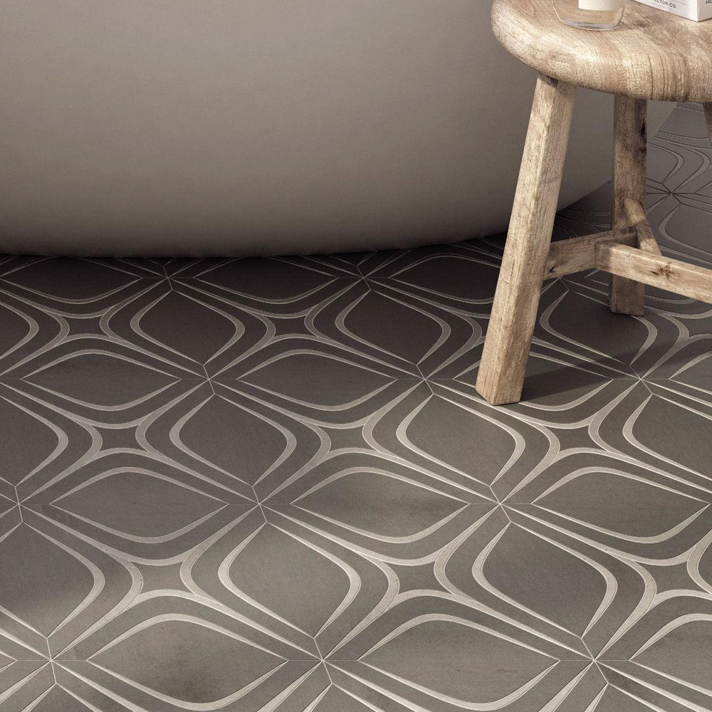 Santorini Retro Star Gray Marble Mosaic Tile