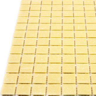 Speckled Yellow Squares Glass Pool Tile | Colorful Backsplash, Shower, Wall