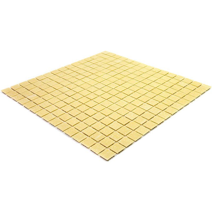 Speckled Yellow Squares Glass Pool Tile | Colorful Backsplash, Shower, Wall