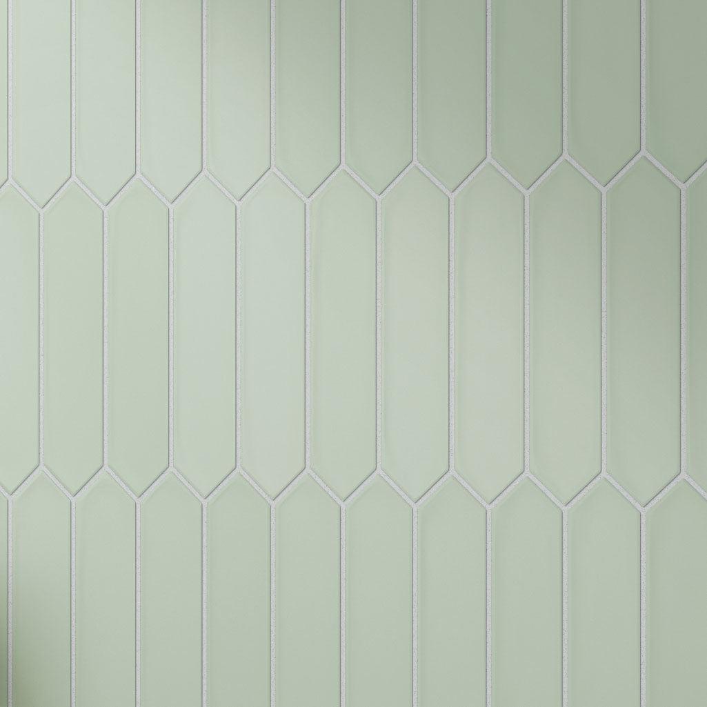 Palisades Mint Picket Ceramic Tile
