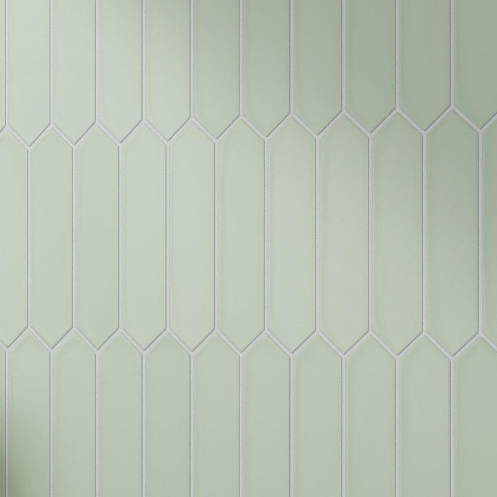 Palisades Mint Picket Ceramic Tile | Colorful Wall, Backsplash