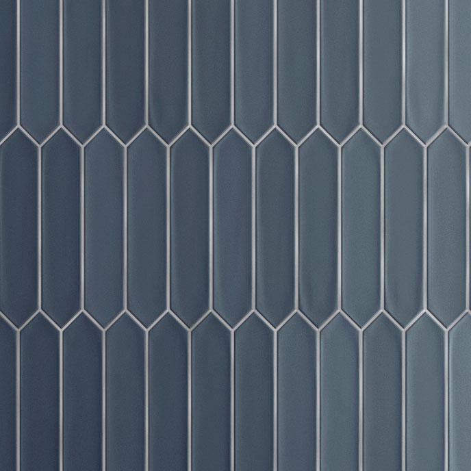 Palisades Navy Picket Ceramic Tile | Colorful Wall, Backsplash