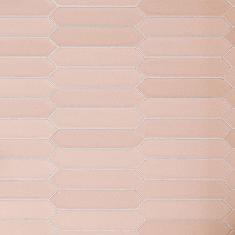 Palisades Rose Picket Ceramic Tile | Colorful Wall, Backsplash