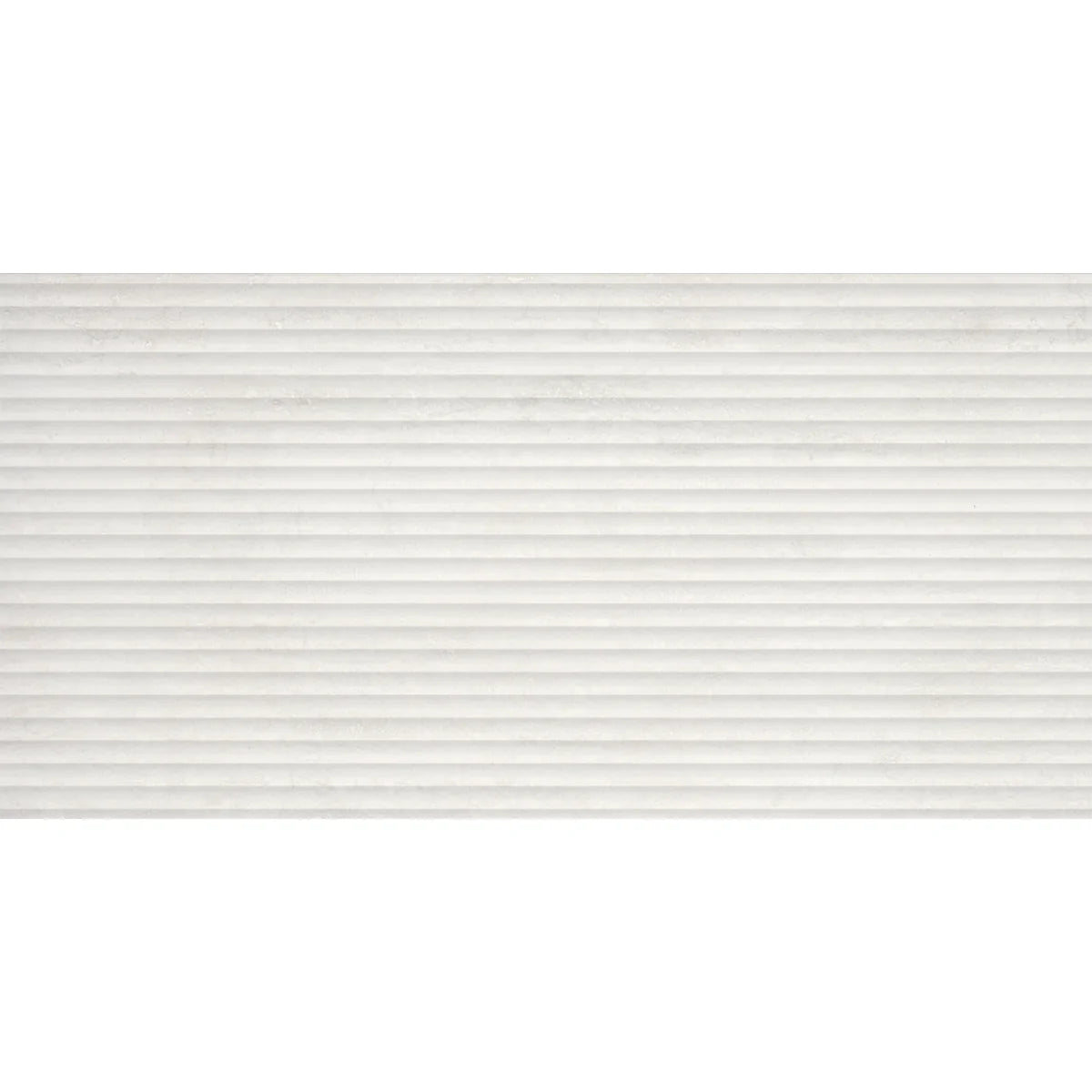 Eterica Fluted White Travertine 24x48 Porcelain Tile Sample Swatch ...