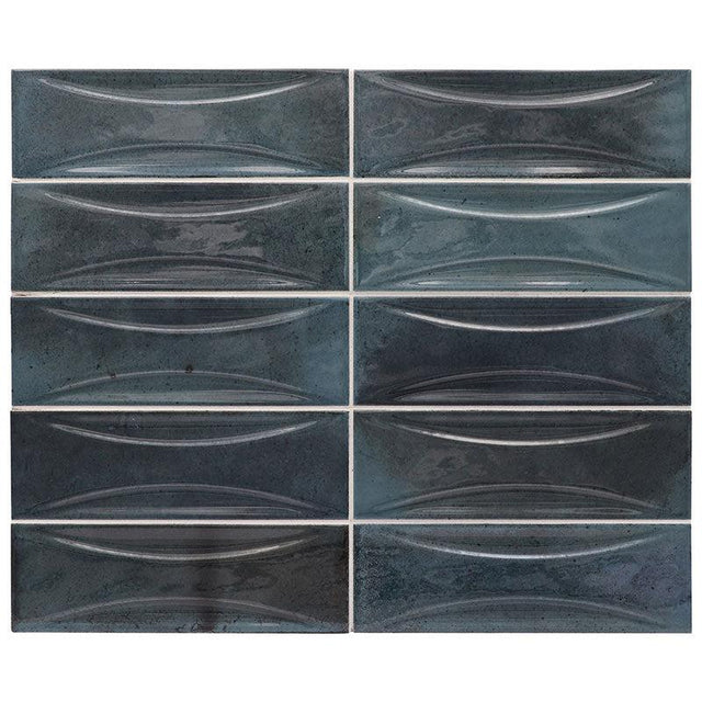 Luna Arc Blue 2.5x8 Ceramic Subway Tile Shower and Backsplash – Tile Club