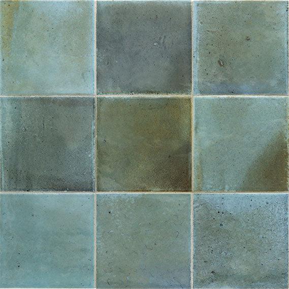 Luna Sky 4x4 Ceramic Square Tile Backsplash and Shower