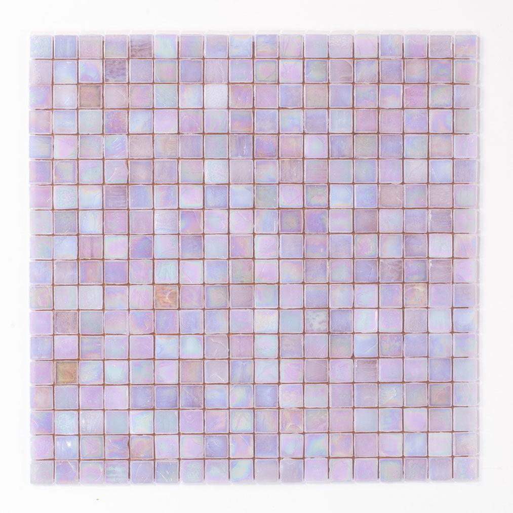 Pearlescent Sheer Pink and Purple Glass Pool Tile