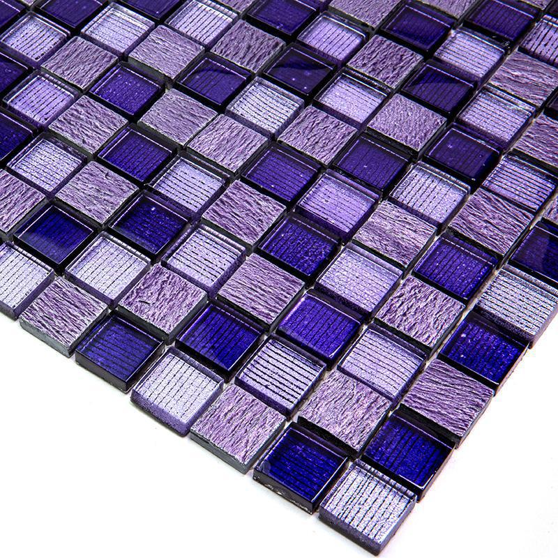 Eclectic Purple Square Mosaic Tile | Tile Club