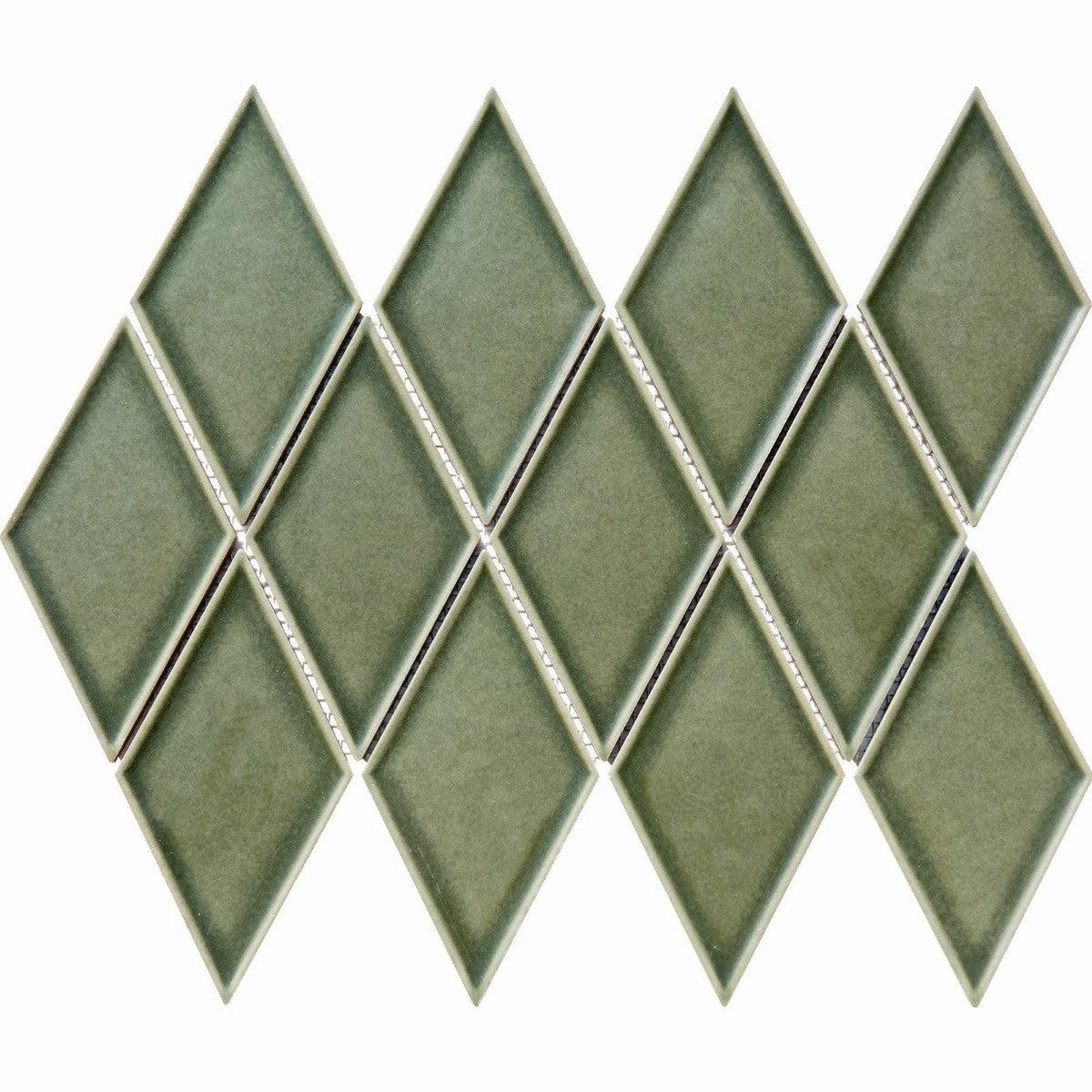 Dimension Sage Green Diamond Porcelain Mosaic Tile – Tile Club