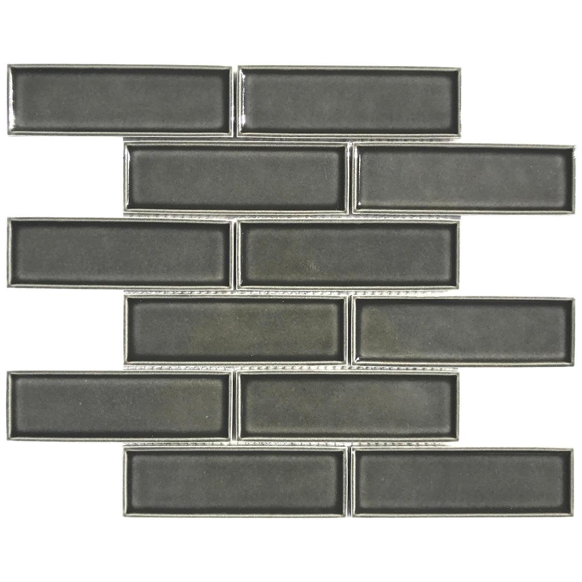 2x6 Dimension Pewter Brick Sample Swatch | Free Shipping on Tile Samples