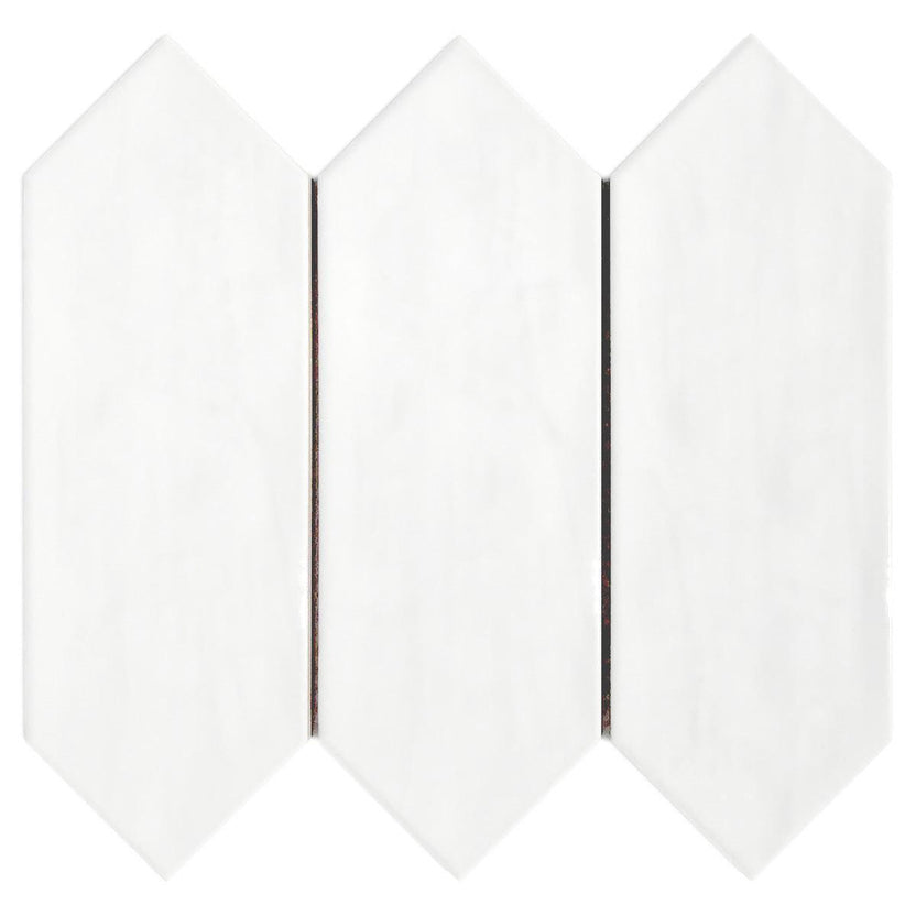 Cirrus White Picket Porcelain Mosaic Tile – Tile Club