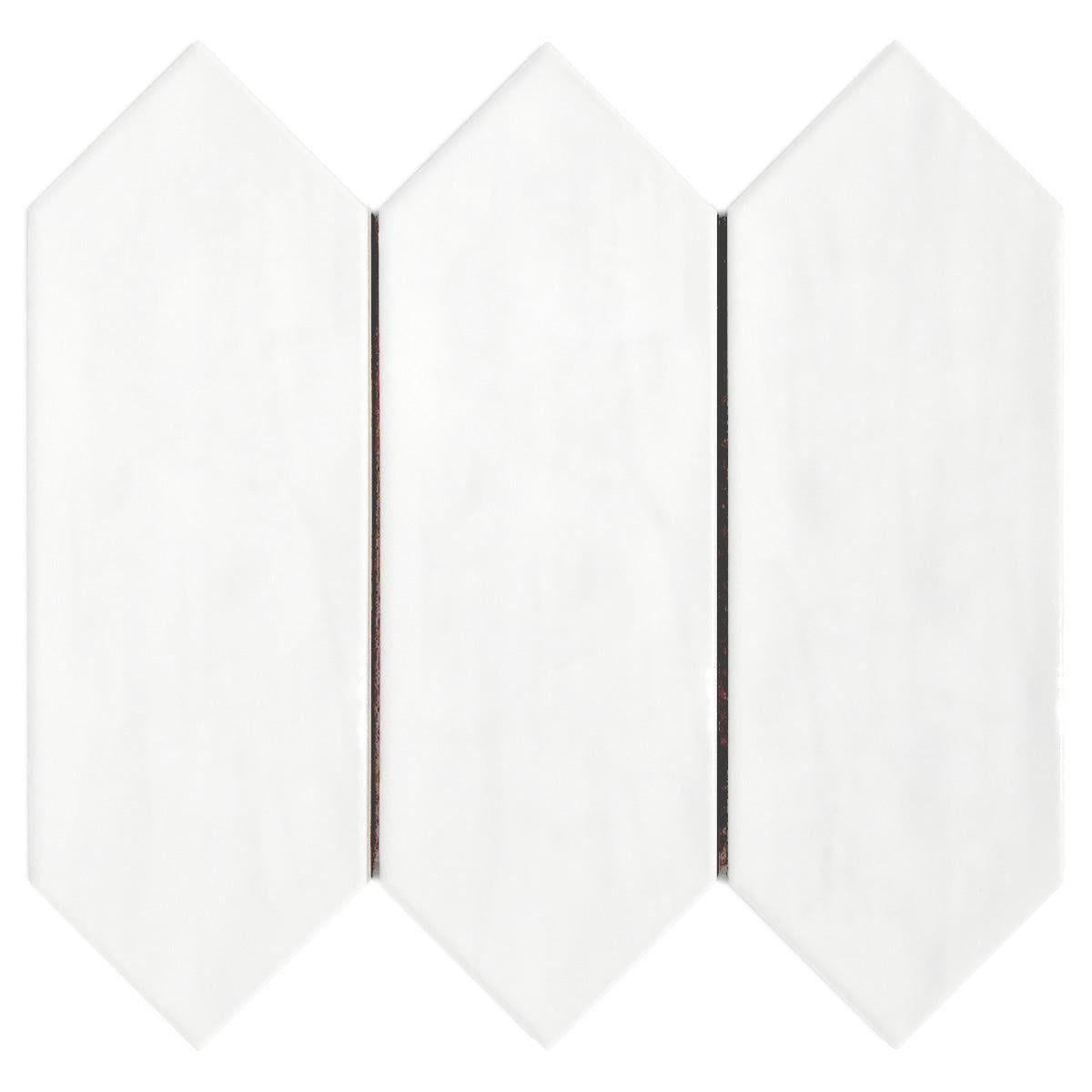 Cirrus White Picket Porcelain Mosaic Tile