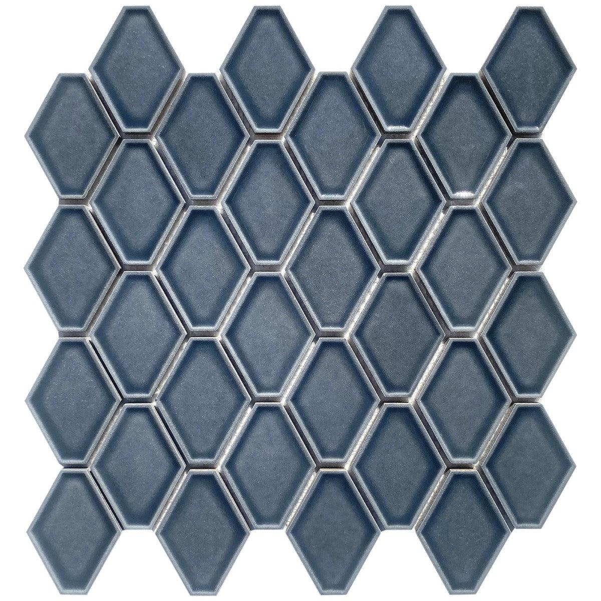 Dimension Blue Mini Diamond Porcelain Mosaic Tile – Tile Club