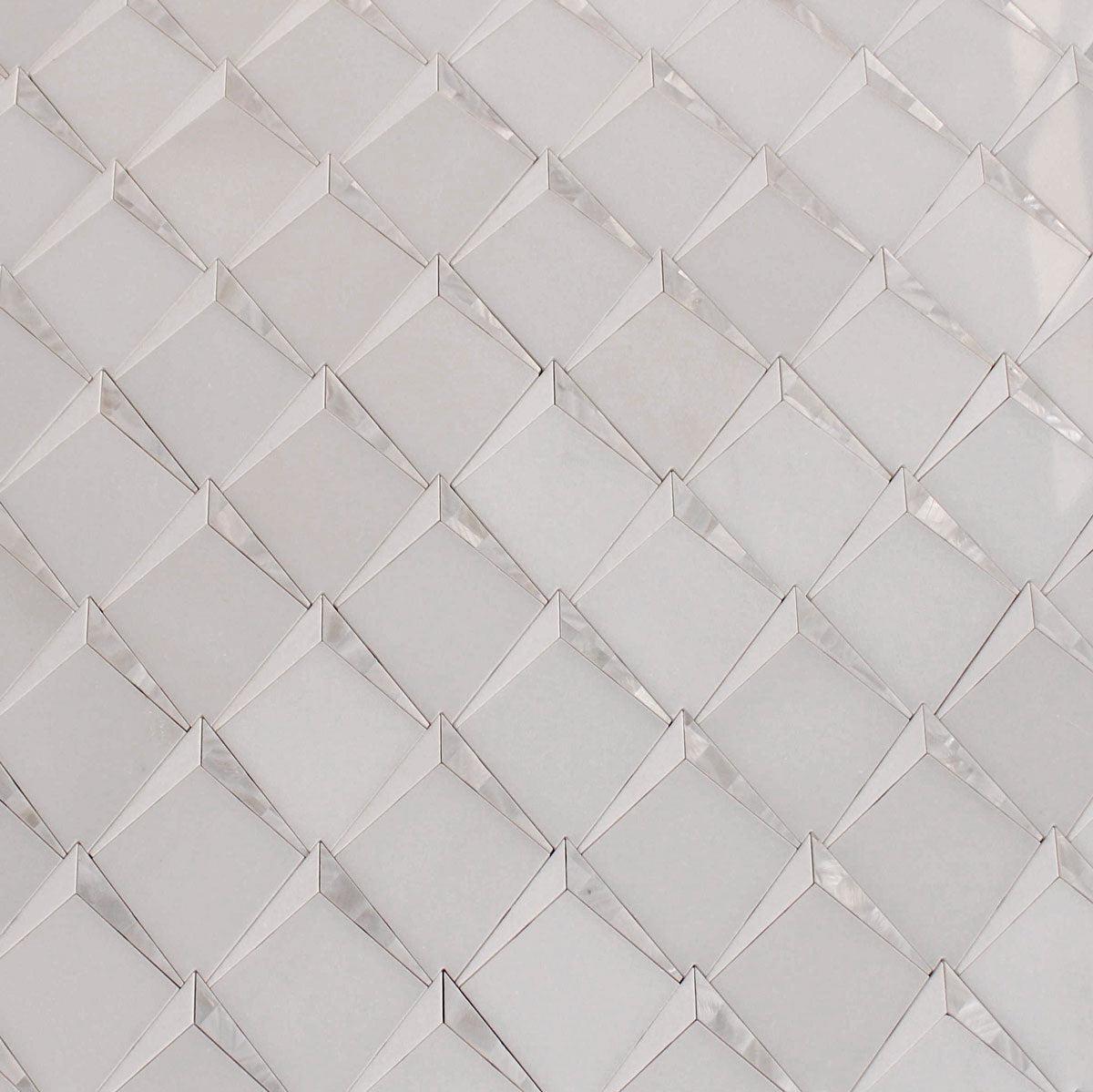 Arrowhead Pearl Marble Mosaic Tile | Tile Club