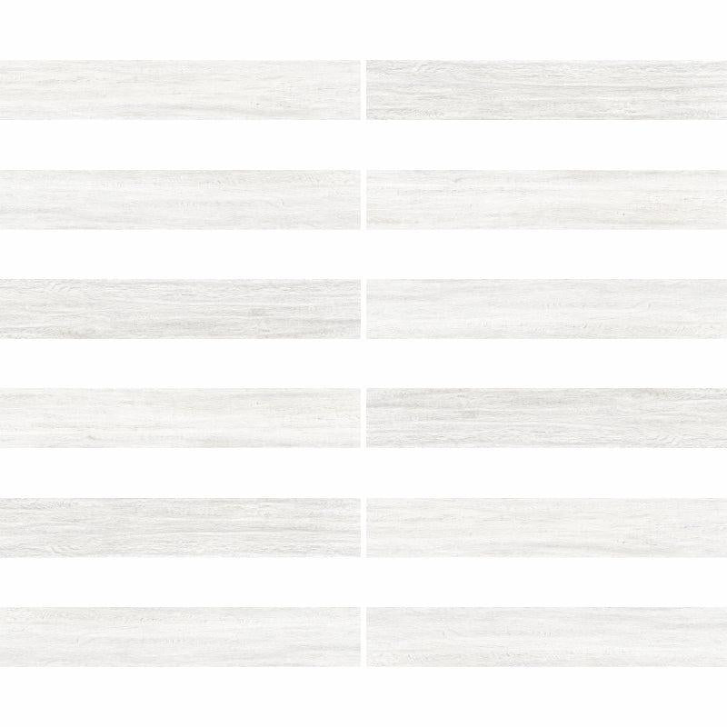 Japandi White 8x48 Wood-Look Tile Flooring | Large Format Porcelain Tile
