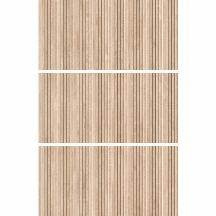 Japandi Maple Slat Wall Tile | Textured Porcelain Tile