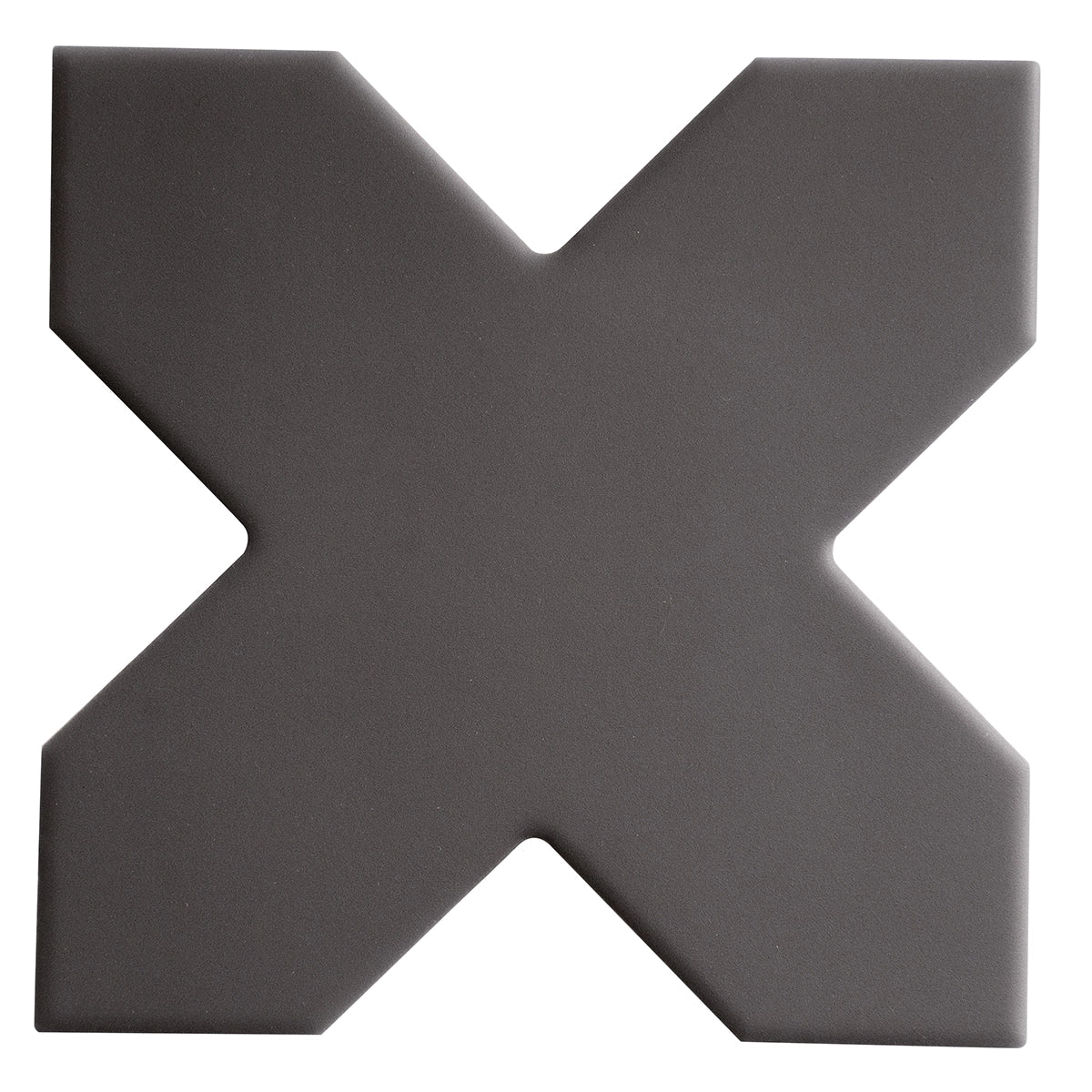 Carmel Matte Black Porcelain Cross Tile Sample | Free Shipping | Tile Club