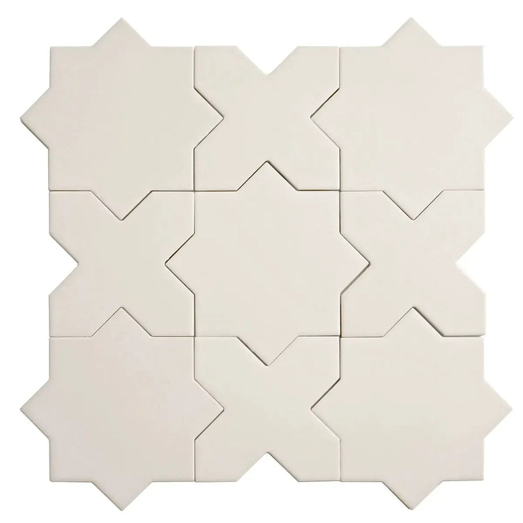 Carmel Light Gray Porcelain Star Tile | Backsplash, Floor, Pool | Tile Club