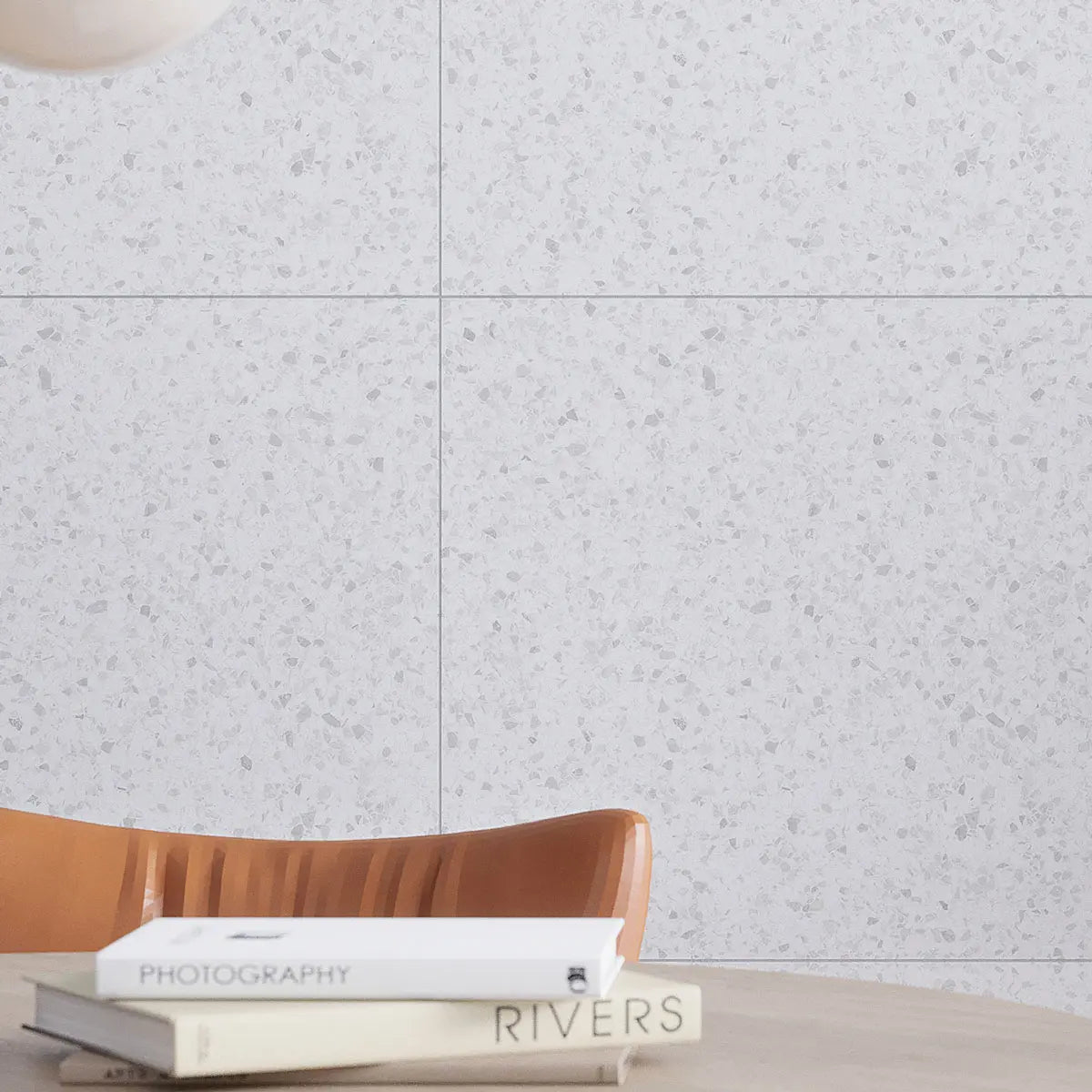 Tropical Sand Terrazzo Square Porcelain Tile | Retro Patterned Wall and ...