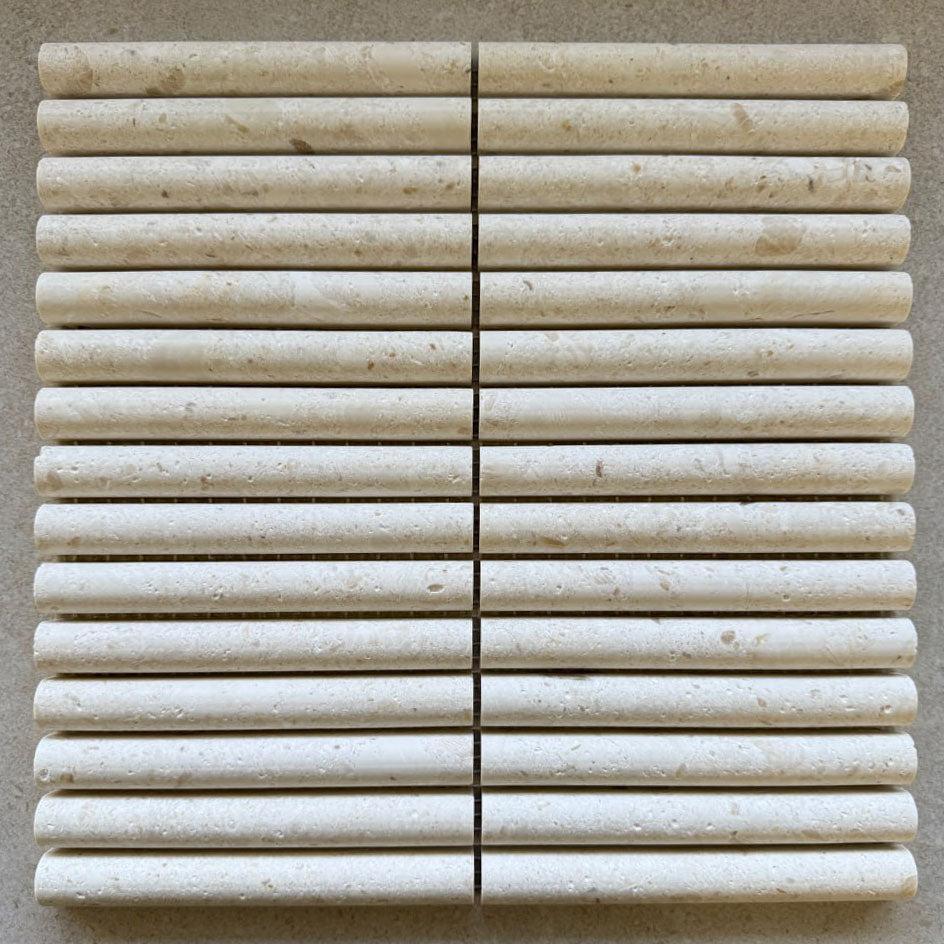 True Beige Arc Fluted Marble Mosaic Tile – Tile Club