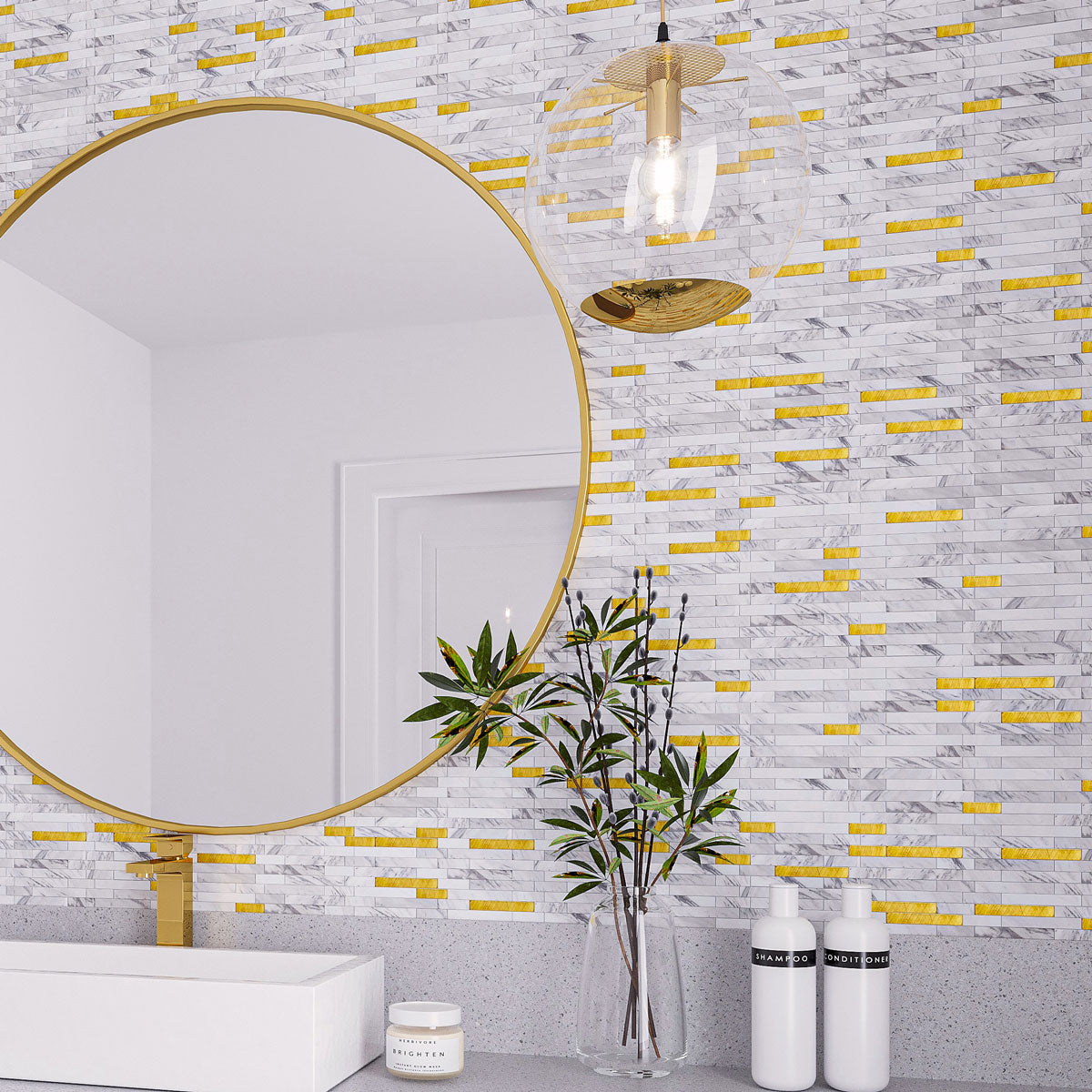 Gold Tile Backsplash, Floor Tile, Bathroom Tile & More – Translation ...