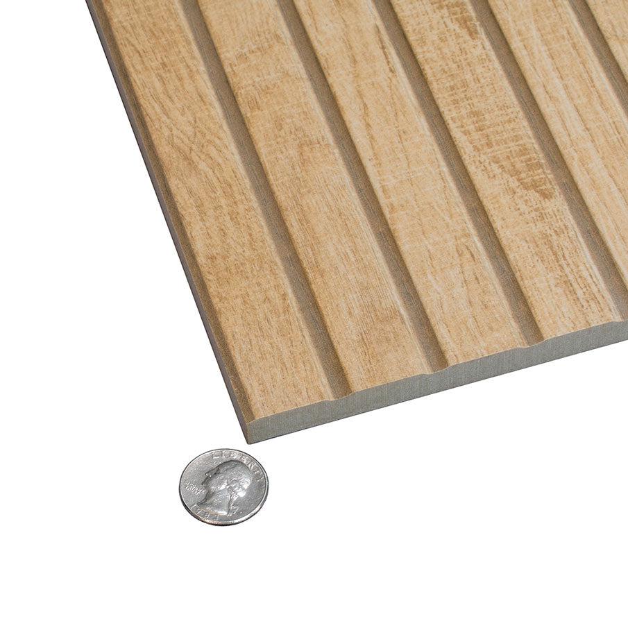 Japandi Natural Slat Wall Tile | Textured Porcelain Tile