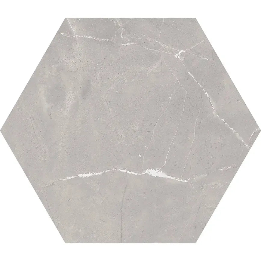Acadia Gray Hexagon Tile Sample | Tile Club