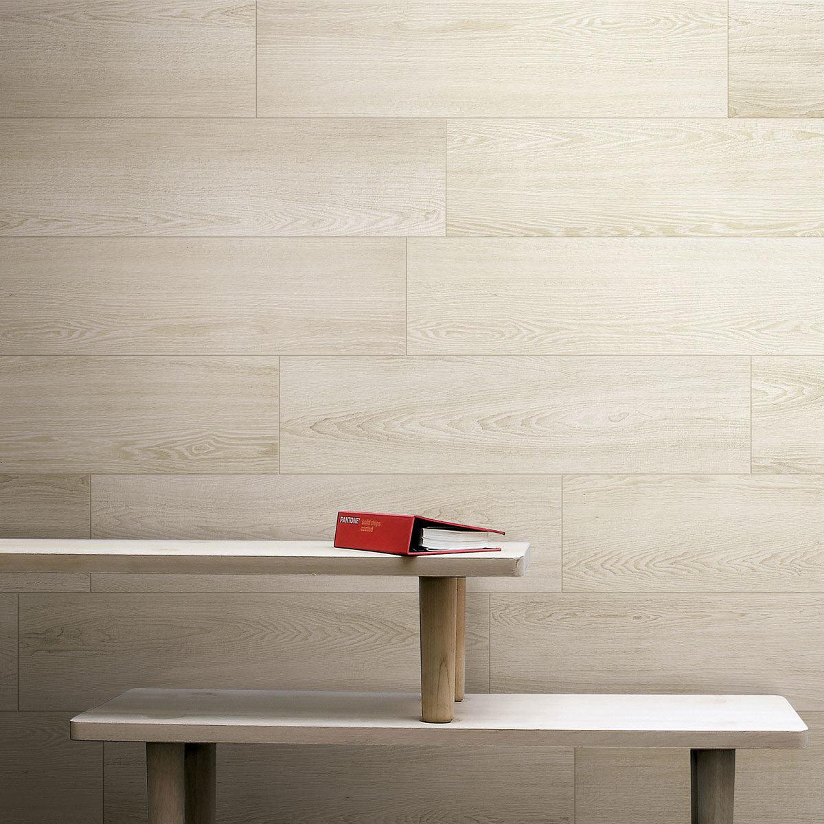 Acorn White Matte Hardwood Look Porcelain Tile 9x36 | Happy Floors ...