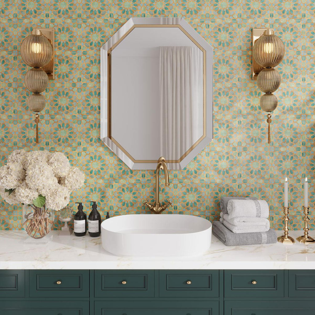 Amira Green Sample Swatch | Free Shipping on Tile Samples – Tile Club