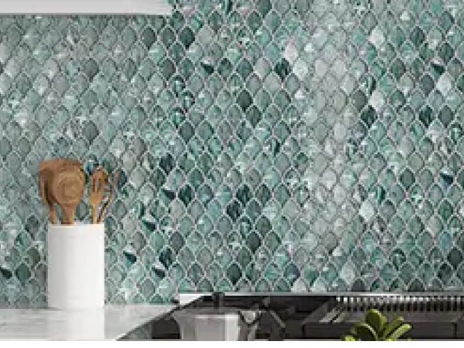 Art Glass Tiles Backsplash | Art Deco, Sea Glass