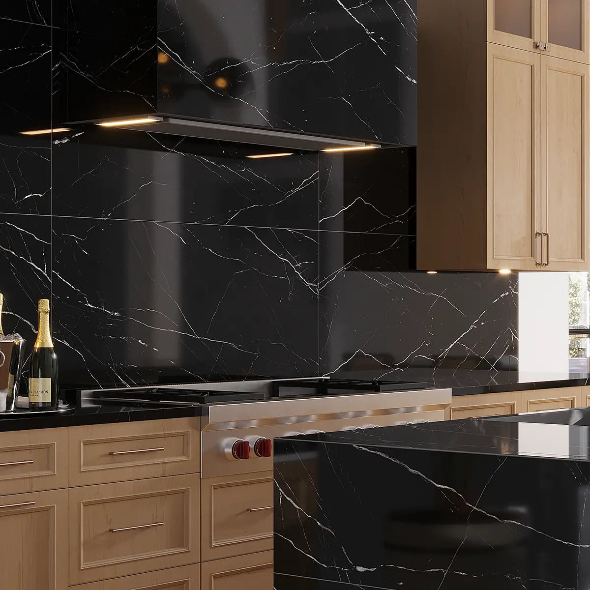 Azra Nero Black 24x48 Large Format Porcelain Tile | Qualifying Orders ...