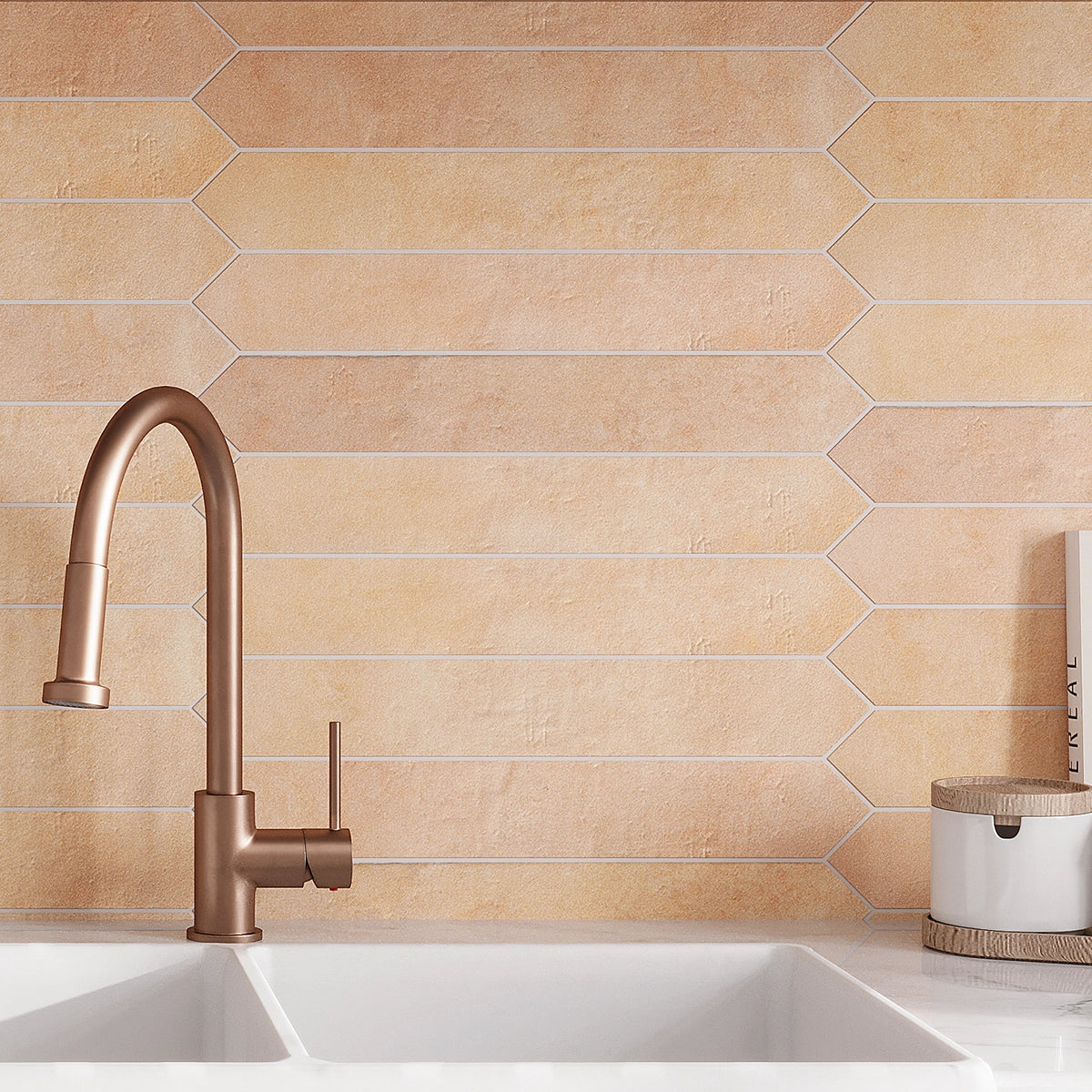 Camila Terra Cotta Picket Porcelain Tile | Spanish Tile for Floors, Walls
