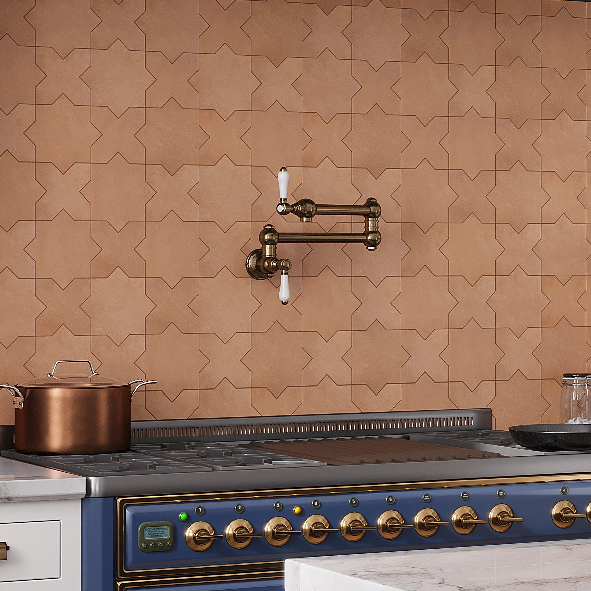 Carmel Terracotta Porcelain Cross Tile | Backsplash, Floor, Pool | Tile ...